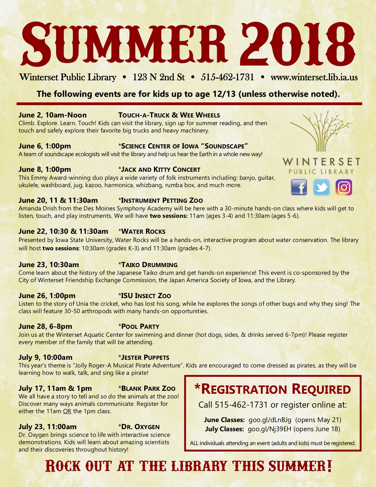 Summer Reading Program - Winterset Public Library